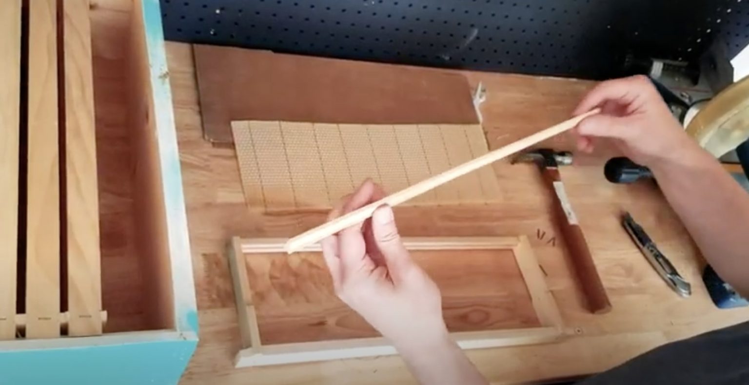 How to Add Wax Foundation to An Assembled Frame - Backyard Beekeeping